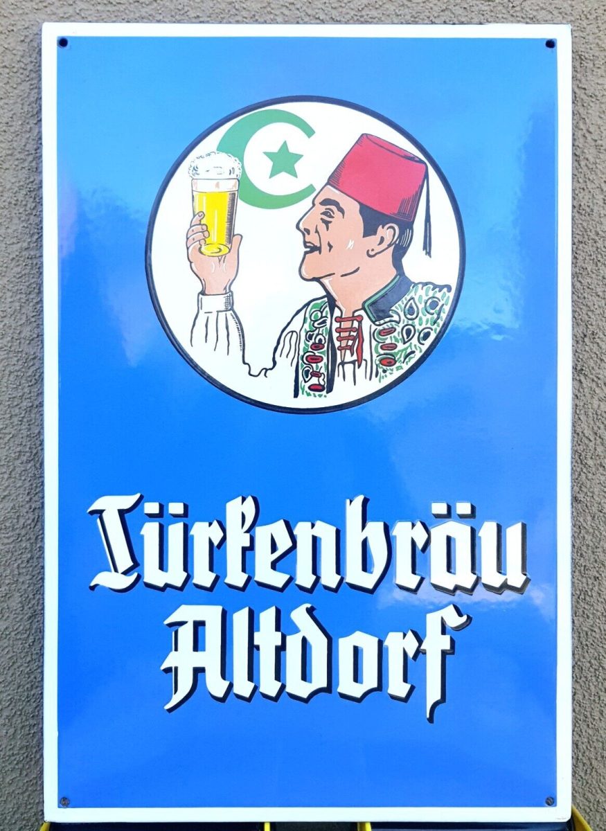 - Türkenbräu: Seltenes Emailplakat in sehr gutem Zustand - Sammler.Net