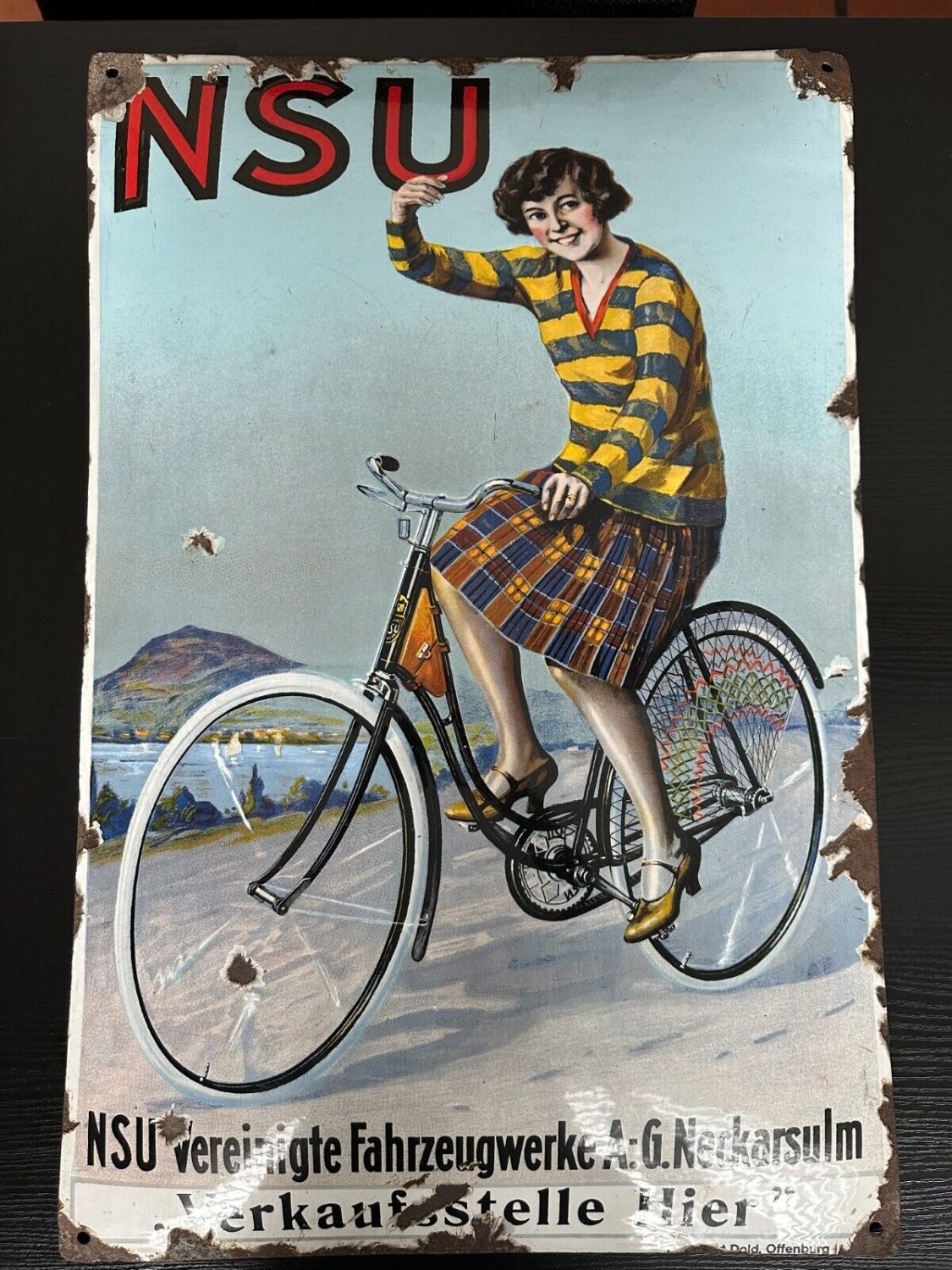 Emailschilder - NSU: Sehr seltenes Fahrrad-Emailschild im ...