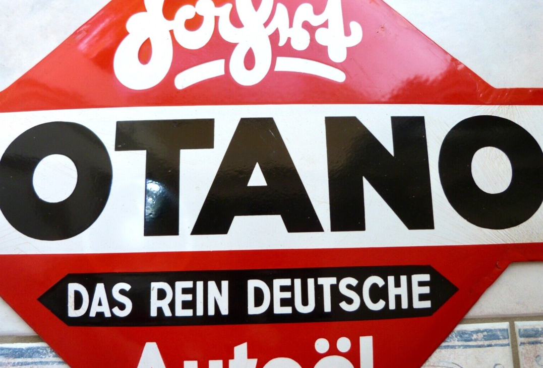 Emailschilder - MOTANOL: Seltenes Emailschild um 1930 - Sammler.Net